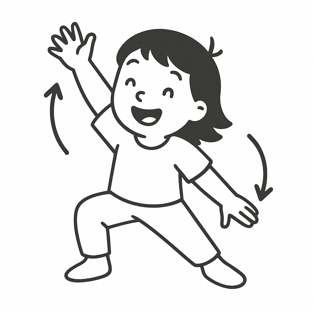 Up and Down Fun - Fun, easy and free activity for 2-6 year old preschoolers